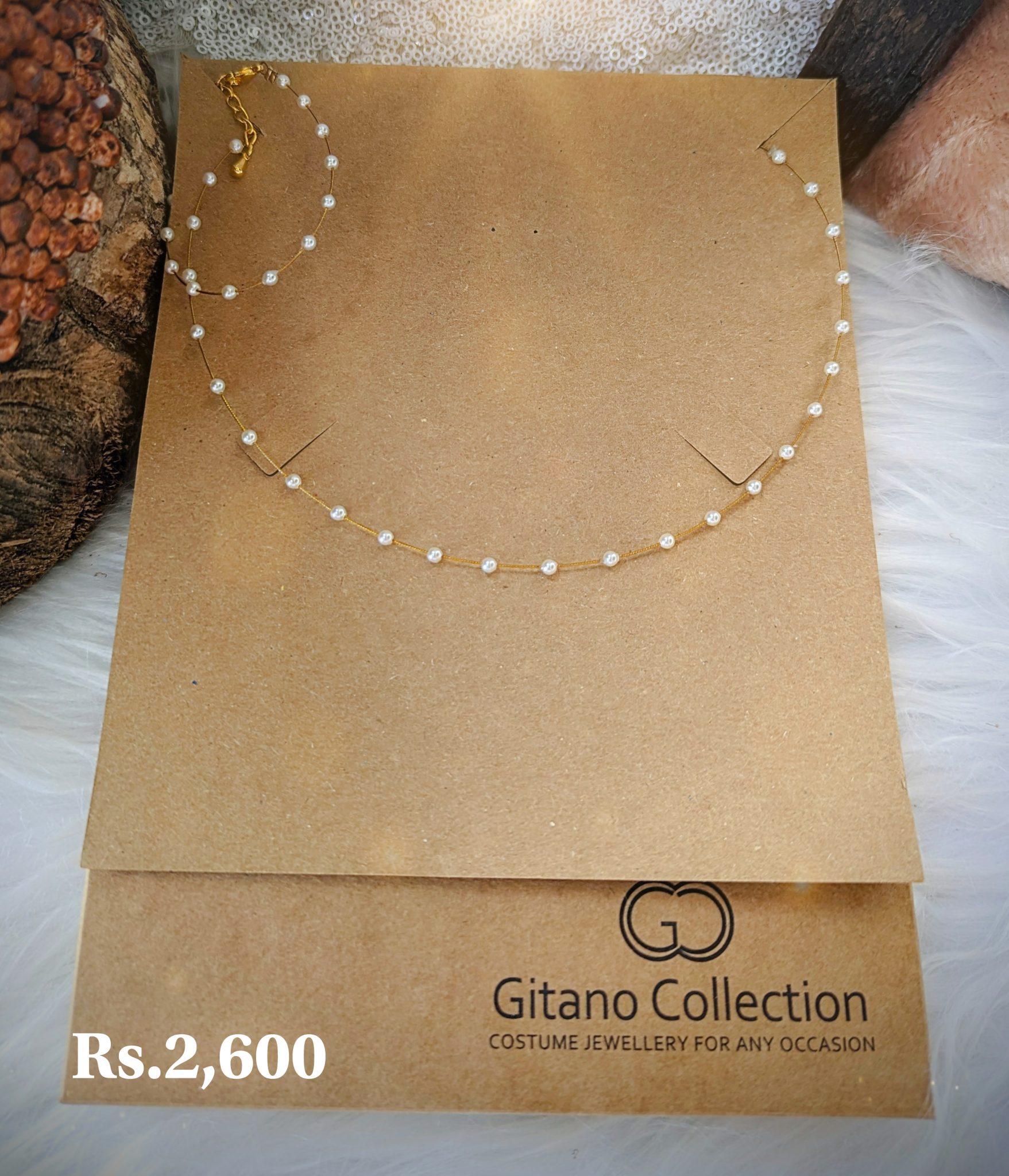 Pearl Stop Wire Necklace Set - Gitano Collection