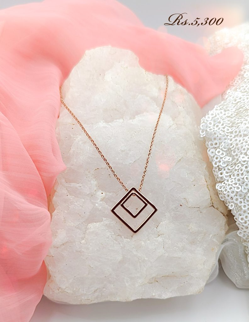 Double Diamond Pendant Necklace - Gitano Collection