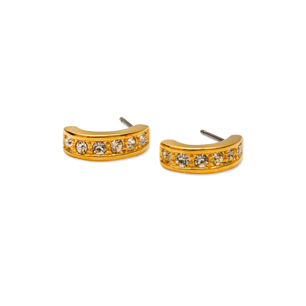 Stone Line Half Gypsy Earring - Gitano Collection