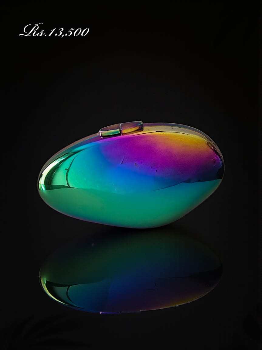 Mirror Glow Metal Clutch - Gitano Collection